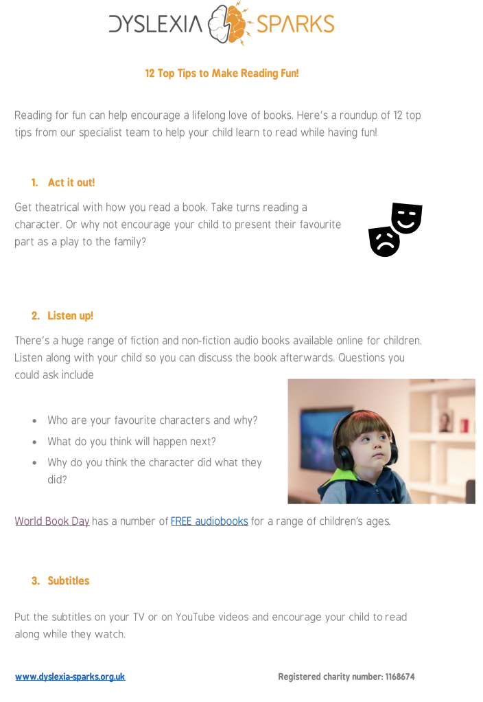 Resources - Dyslexia Sparks | Registered Charity #1168674